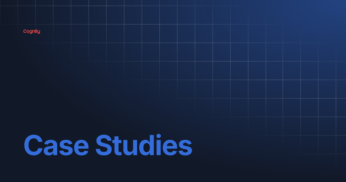 Case Studies | Cognify