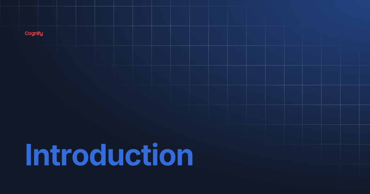 Introduction | Cognify